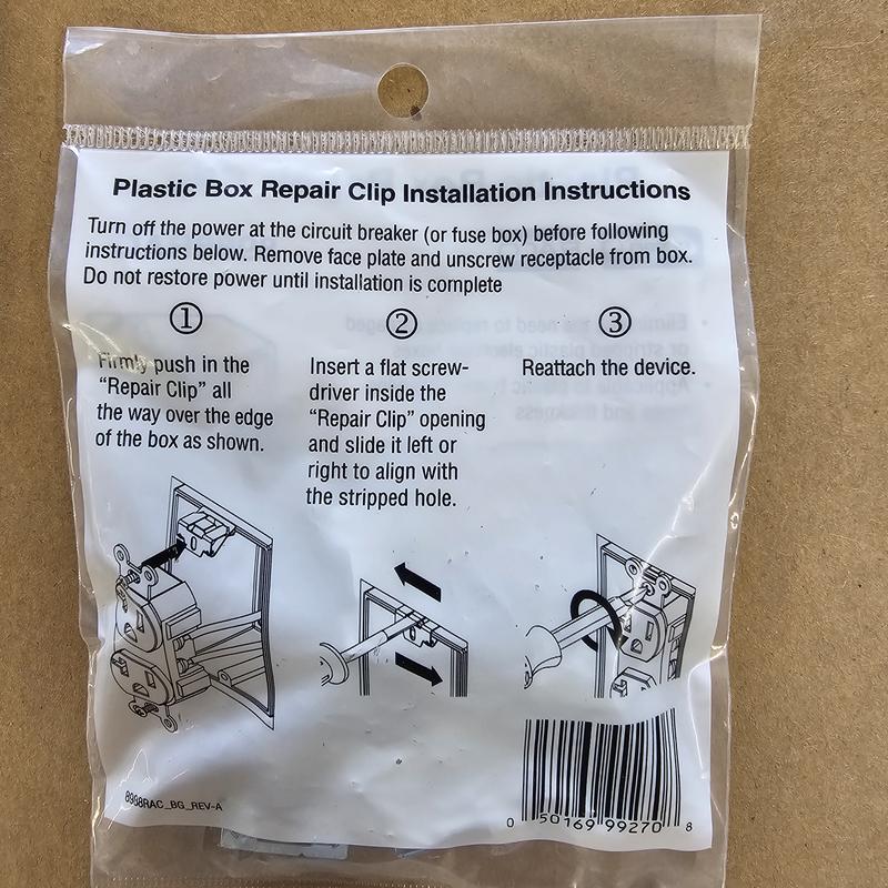 Hubbell RACO 10-Pack Gray Metal Repair Clip Wall Electric Box Mounting ...