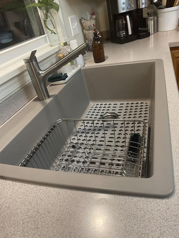 BLANCO Diamond Silgranit Dual-mount 25-in x 22-in Anthracite Granite ...