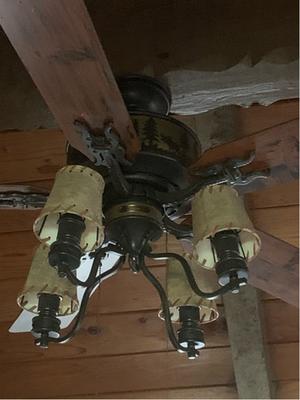 Hunter Adirondack II 52-in Brittany Bronze with Distressed Cherry ...