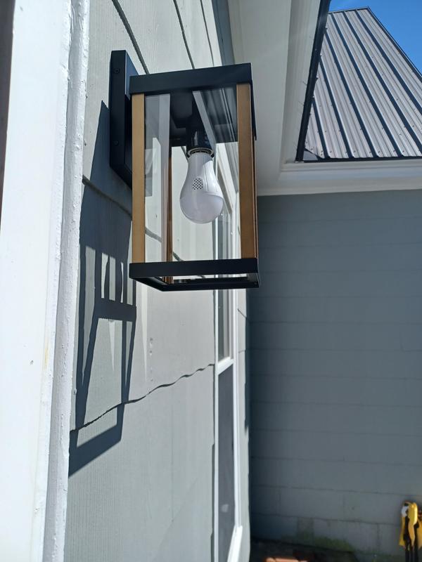 allen + roth Coalmont 1-Light 12-in H Black Led, Outdoor Wall Light ...