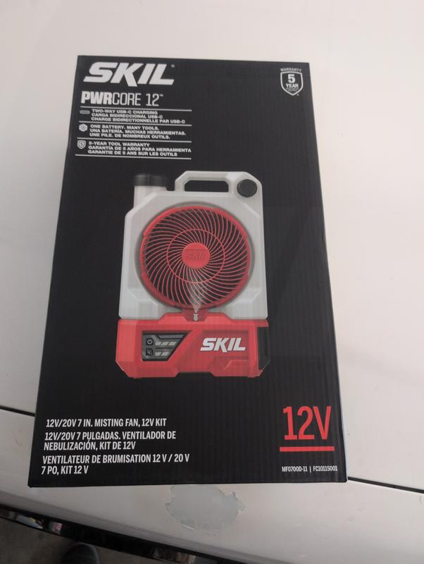SKIL 7-in Indoor/Outdoor Misting Personal Fan, Battery Powered, in Red ...