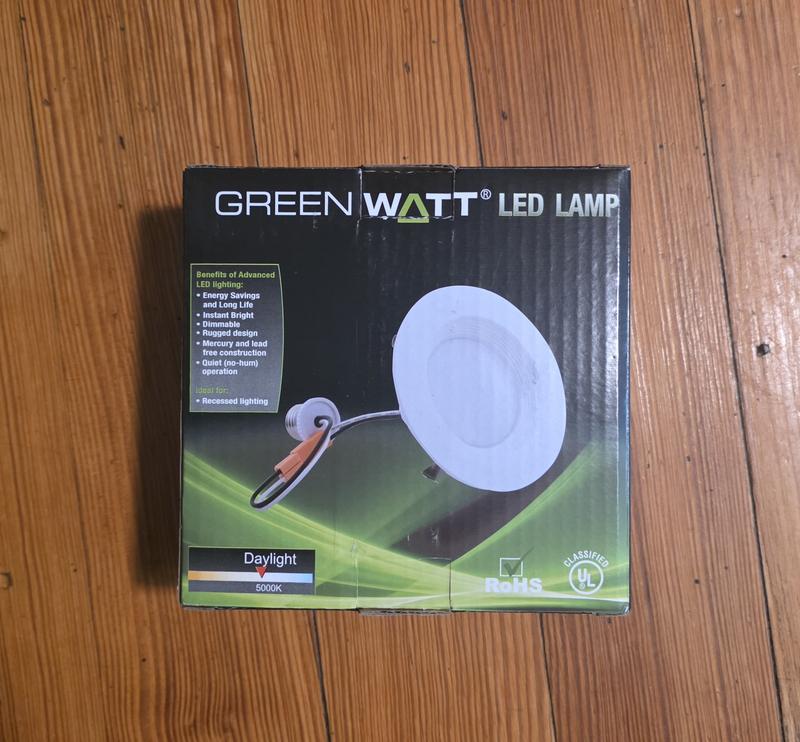 Green Watt White 4-in 850 -Lumens Cool White Round Dimmable LED Damp ...