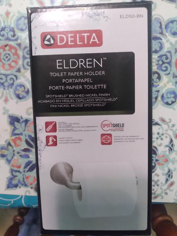 Delta Eldren Spotshield Brushed Nickel Wall Mount Single Post Toilet ...