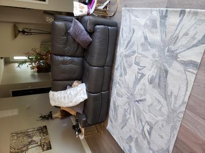 Livabliss Athena 5 x 8 (ft) Tufted Wool Brown Rectangular Indoor Floral ...