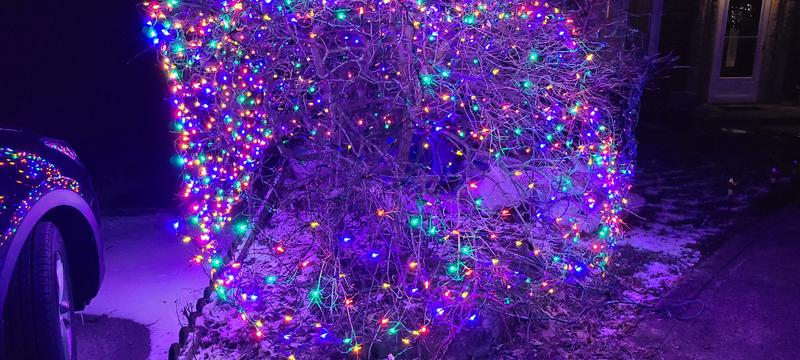 GE 300-Count ConstantON Multi-Color Mini Incandescent Net Christmas ...
