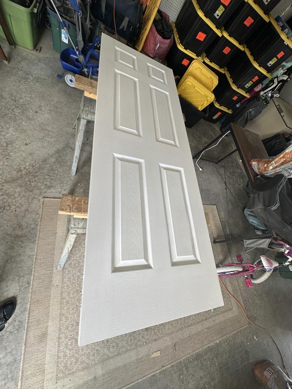 Masonite Traditional 24-in x 80-in (primed) 6-panel Textured Hollow ...