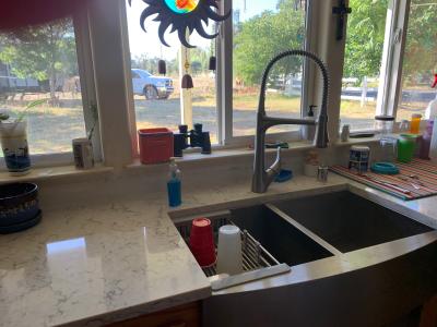 allen + roth Effervesce Quartz Off-white Kitchen Countertop SAMPLE (4 ...