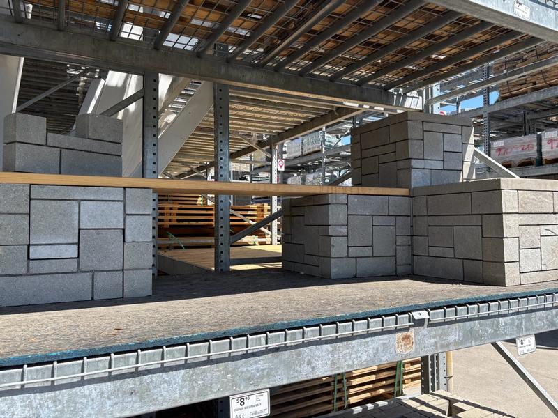 Oldcastle 10-in H x 15.7-in L x 4-in D Fog Gray Stagger Wall Concrete ...