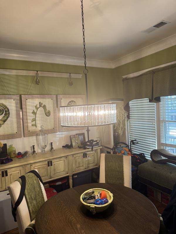 allen + roth EASTON 5 -Light Polished Chrome Crystal Clear glass Steel ...