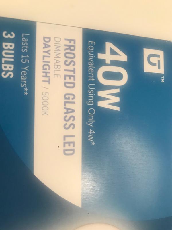 Utilitech 40 -Watt EQ A15 Soft white Screw bases Dimmable LED General purpose Light Bulb 3 -Pack ...