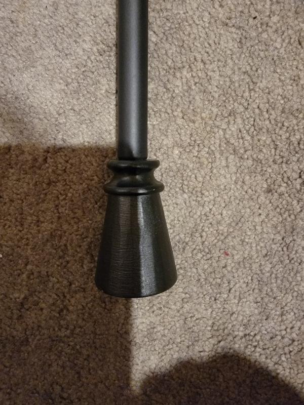 Style Selections 28-in to 48-in Gunmetal Steel Single Curtain Rod with ...