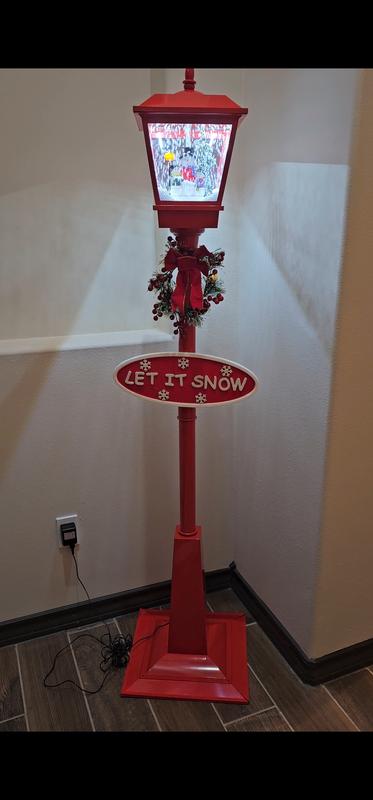 Fraser Hill Farm 71-in Lighted Musical Snow globe Scene STreet Lamp ...