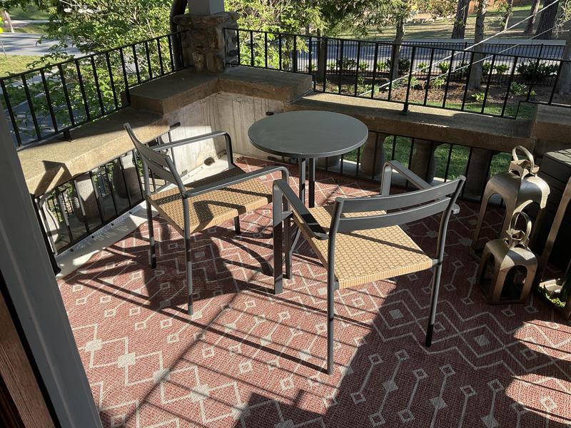 Style Selections Darcy Round Outdoor Bistro Table 22-in W x 22-in L in ...