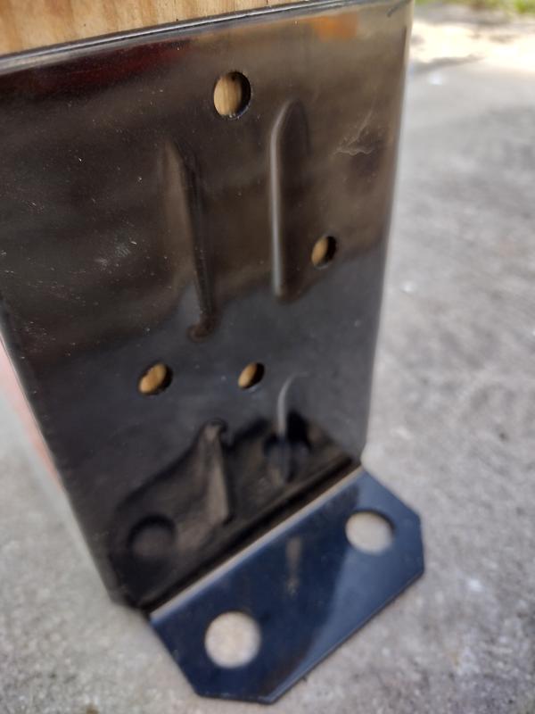 Simpson Strong-Tie E-Z Base 4-in x 4-in Powder-coated Wood to concrete ...