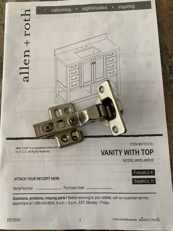 Shop allen + roth Kingscote White Traditional Vanity Bathroom ...