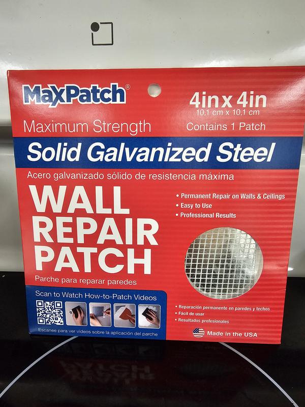 MaxPatch 4-in x 4-in Galvanized Steel Drywall Repair Patch MP4X4M3P at Lowes.com