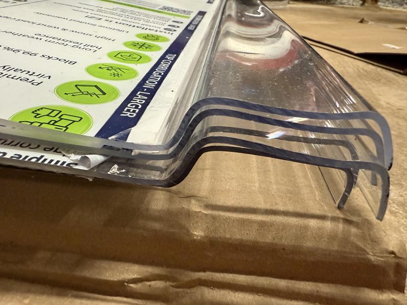 EZ GLAZE 2.24-ft x 12-ft Corrugated Clear Polycarbonate plastic Roof ...