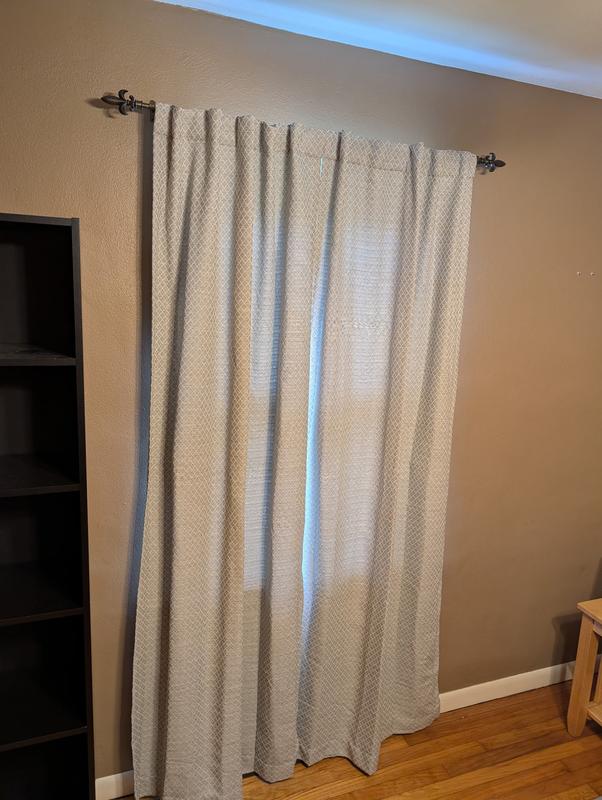 allen + roth 84-in Gray Trellis Room darkening Interlined Back tab ...