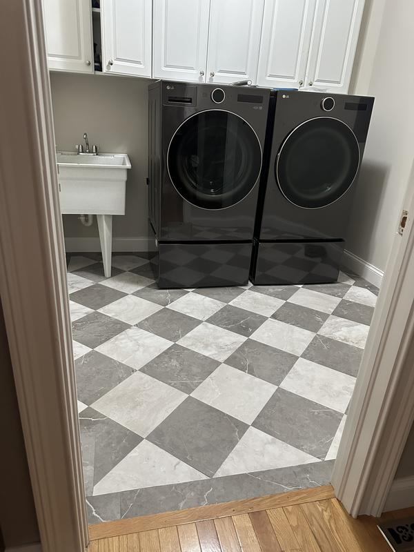 Style Selections Alpine Stone Off-white Stone Look 3-mil x 12-in W x 12 ...