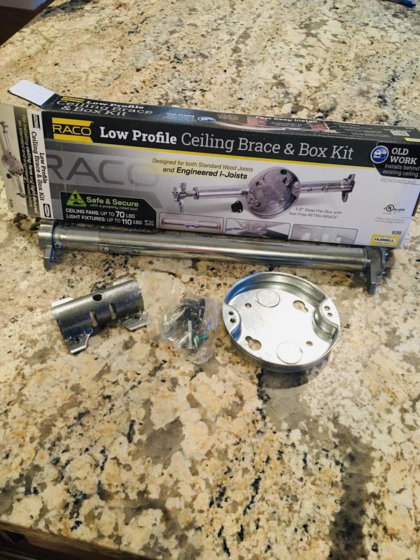 Hubbell RACO Galvanized Steel Old Work Ceiling Fan Electrical Box 936 ...
