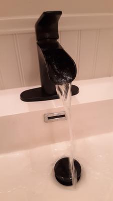 Miseno Cascade Flat Black 1-handle Single Hole WaterSense Bathroom Sink ...