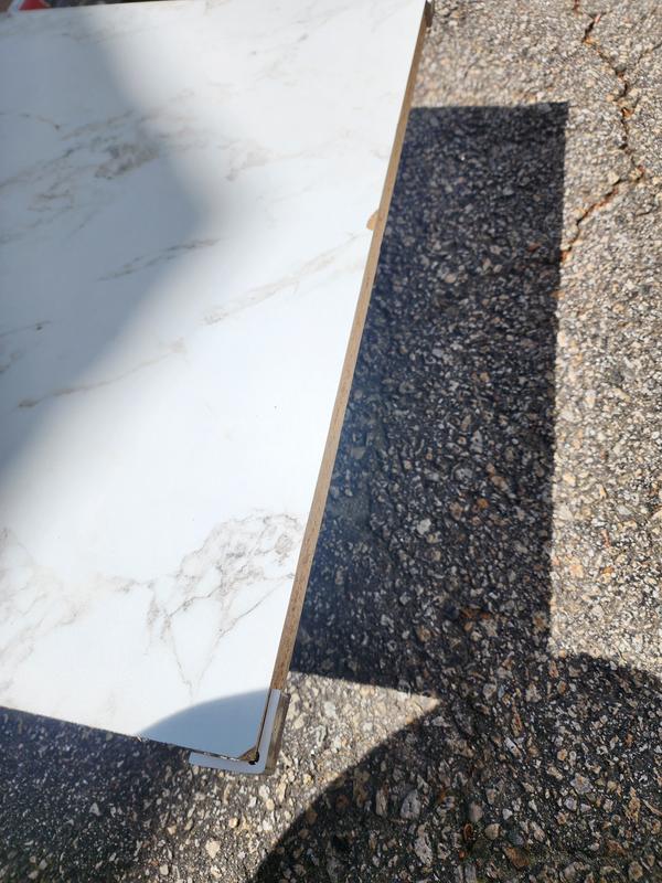 Stretta 8-ft x 25.5-in x 1.125-in White Marble Laminate Countertop ...
