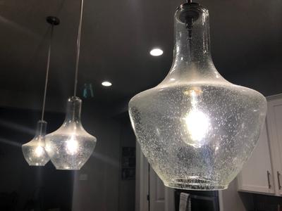 Kichler Everly Chrome Modern/Contemporary Seeded Glass Teardrop Led ...
