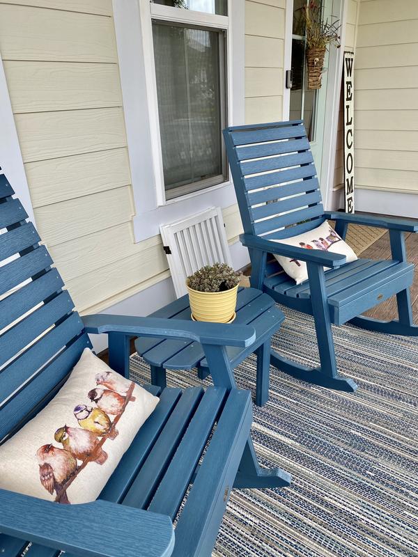 highwood Weatherly Harbor Gray Poly-lumber Frame Rocking Chair with ...