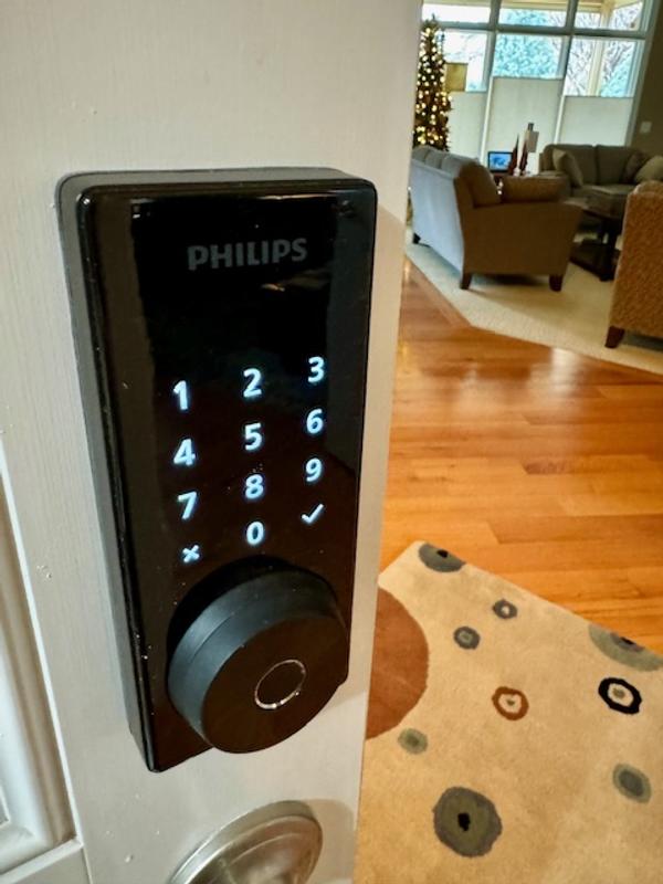 Philips Home Access 1000 Series Matte Black Electronic Deadbolt ...