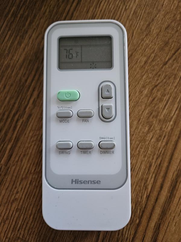Hisense 2.18-in W x 5.35-in H Portable Air Conditioner Remote Control ...