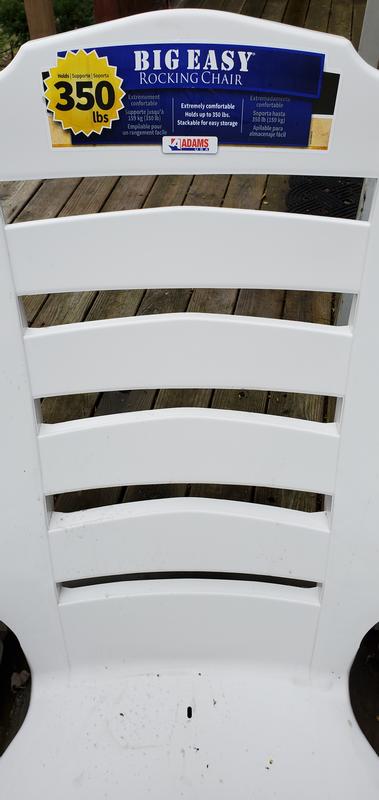 Adams Manufacturing Stackable Brown Resin Frame Rocking Chair with ...