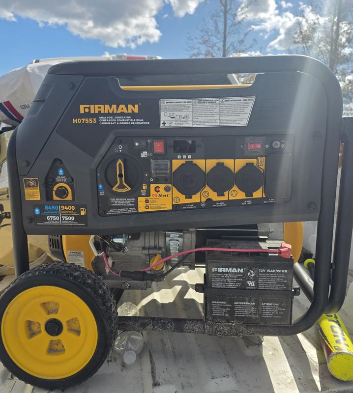 Shop Firman Hybrid 9400 / 7500 - Watt Dual fuel Portable Generator Set ...