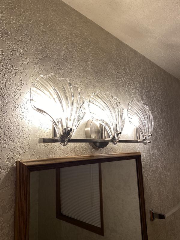 allen + roth 25.5-in 3-Light Brushed Nickel Coastal Vanity Light 47162 ...