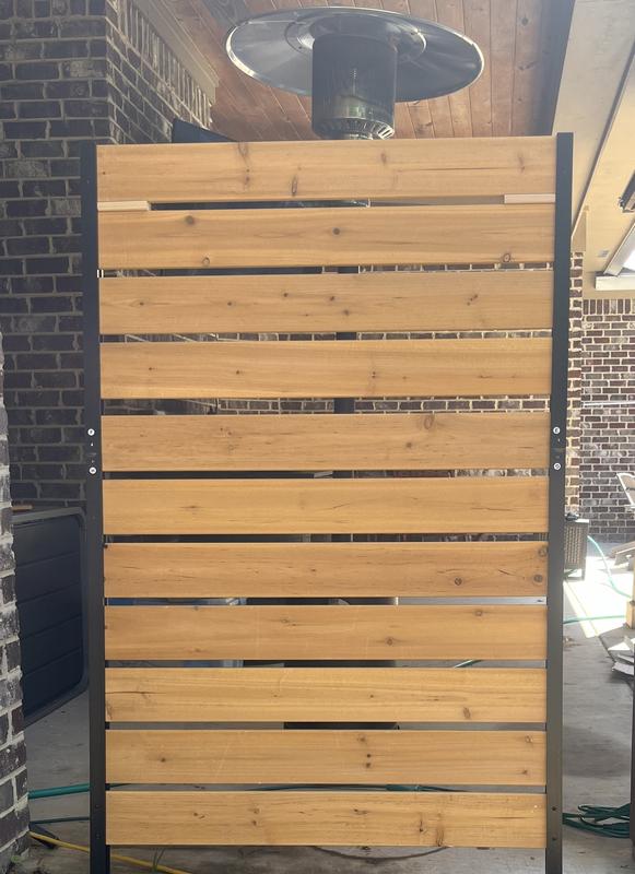 Enclo Privacy Screens No Dig Cedar 39-in W x 60.5-in H Concord Slatted ...