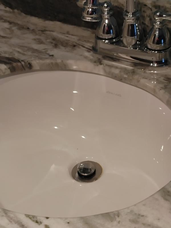 allen + roth Vitreous China Undermount Oval White Bathroom Sink (19-in ...