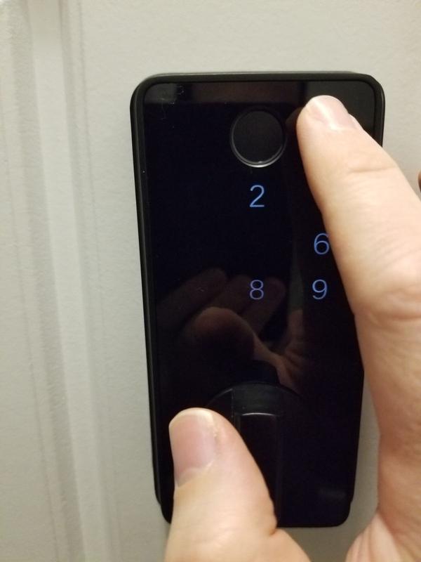 Honeywell Matte Black Electronic Deadbolt Fingerprint Touchscreen ...