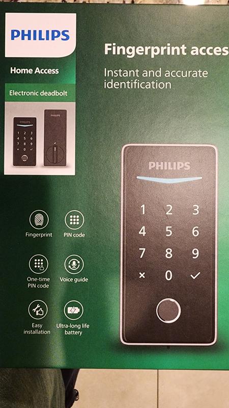 Philips Home Access 1000 Series Matte Black Electronic Deadbolt ...