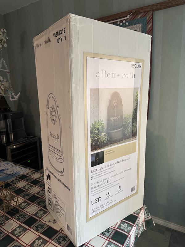 allen + roth 40-in H Plastic Electric Powered Wall Outdoor Fountain ...