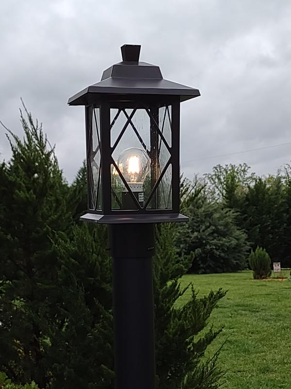 Project Source Larkdale 1-Light 15-in H Matte Bronze Outdoor Wall Light ...