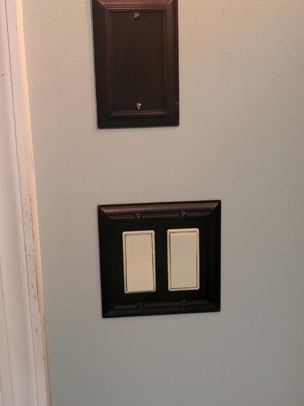 allen + roth Cosgrove 2-Gang Aged Brass Zinc Indoor Decorator Wall ...