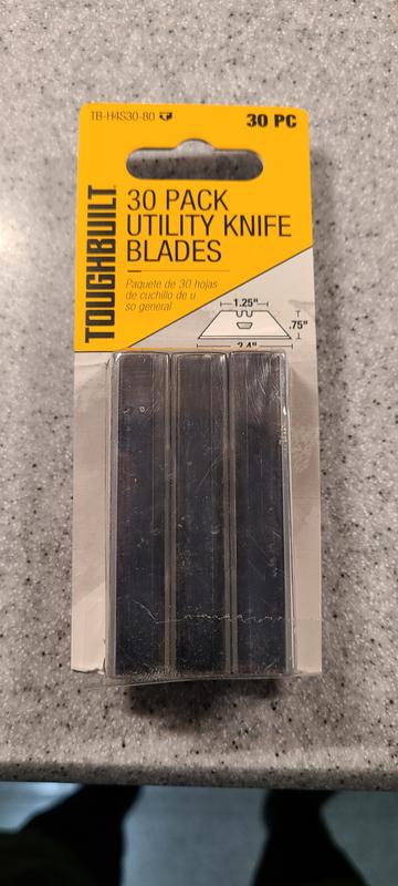 TOUGHBUILT Carbon Steel Utility Razor Blade(30-Pack) TB-H4S30-80 at ...