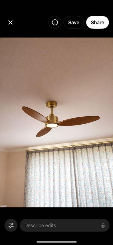 Parrot Uncle 56-in Matte Black with Brown Blades LED Propeller Ceiling ...