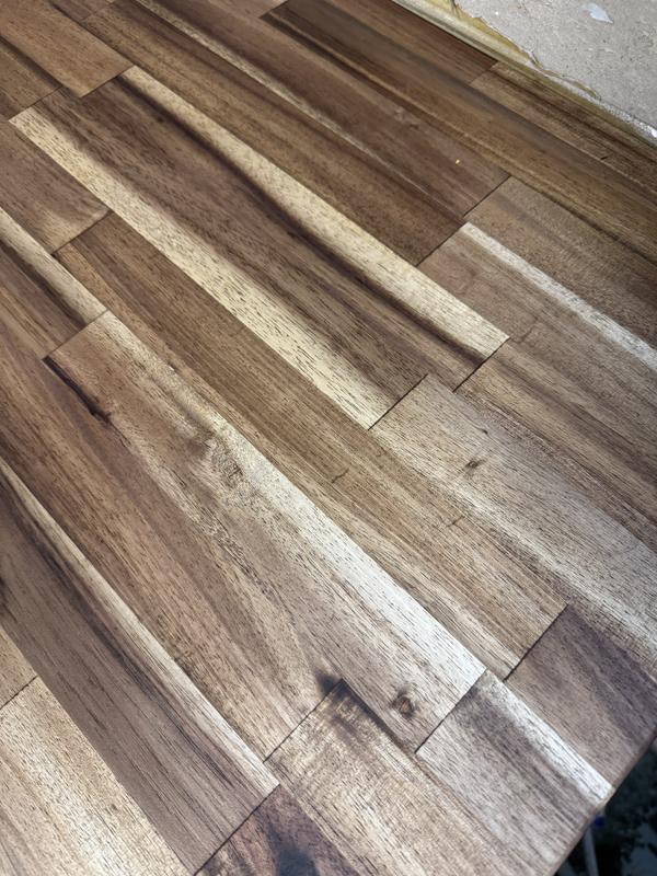 allen + roth 10-ft x 25-in x 1.5-in Finger-jointed Natural Acacia ...