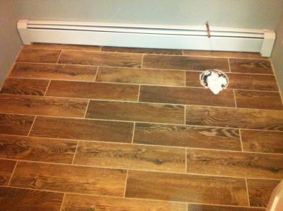 allen + roth Natural Timber Cinnamon 6-in x 24-in Glazed Porcelain Wood ...