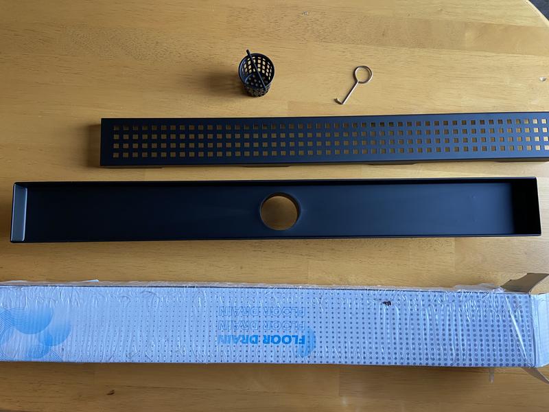 BWE 32 In. Stainless Steel Linear Shower Drain with Slot Pattern Drain ...