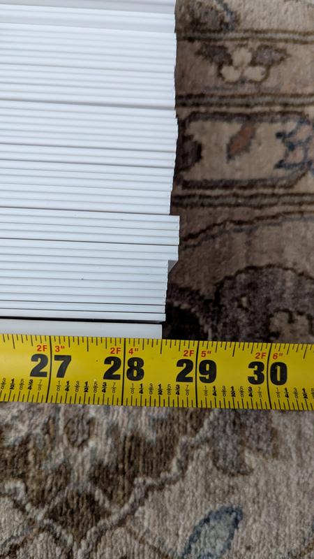 LEVOLOR Trim+Go 2-in Slat Width 64-in x 64-in Cordless Walnut Faux wood Room darkening ...