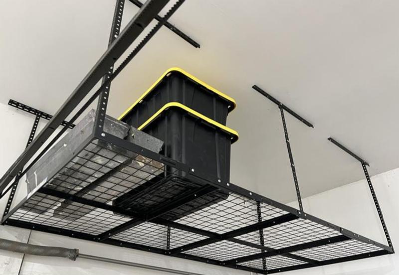 Fleximounts Adjustable Height Overhead Garage Storage 600-lb in Black ...