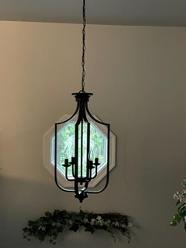Lucid Lighting 4-Light Matte Black TraditionalCage Chandelier 11215 MB ...