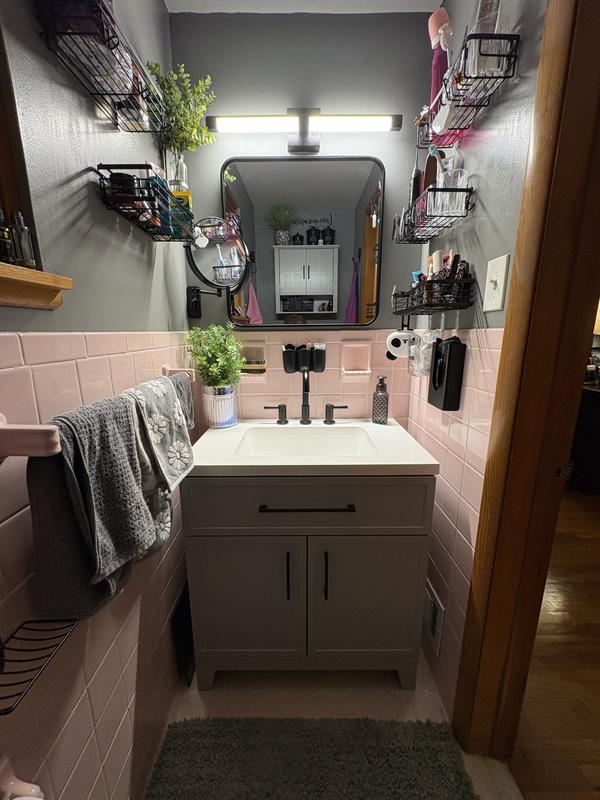 Style Selections Potter 36-in Navy Blue Single Sink Bathroom Vanity ...