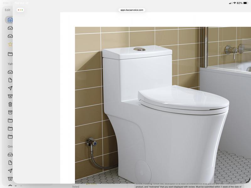 HOROW Toilets White Elongated Chair height 10-in Rough-In WaterSense 1. ...